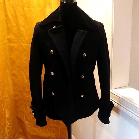 Coach | Jackets & Coats | Coach Velvetwoolleather Peacoat 4 | Poshmark